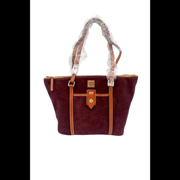 Dooney & Bourke | Bags | Dooney Bourke Suede Zip Tote Wine | Poshmark